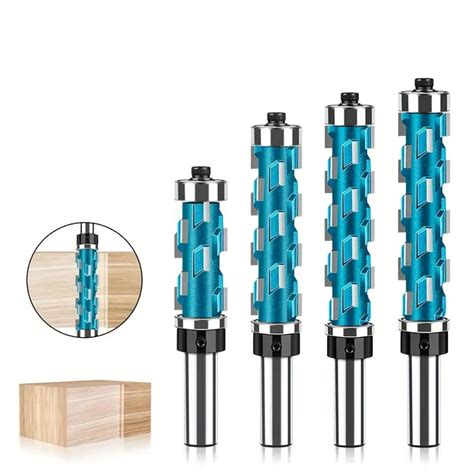 Spiral Flush Trim Router Bit Set With Double Bearings 1 2in 12mm Shank Blue Precision