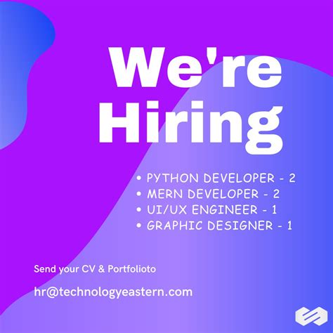 technology eastern on linkedin hiringalert joinourteam techjobs python javascript uiux…