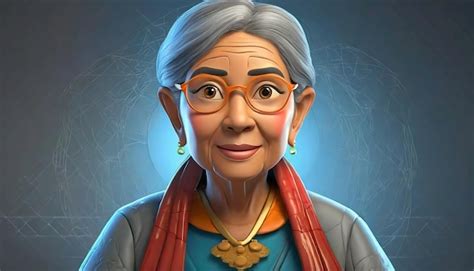 Premium Photo 3d Rendering Of Elder Person Portrait