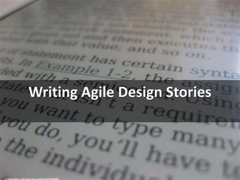 Writing Agile Design Stories Pptx