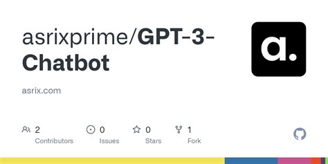 Github Asrixprimegpt 3 Chatbot