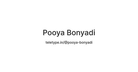 Pooya Bonyadi — Teletype
