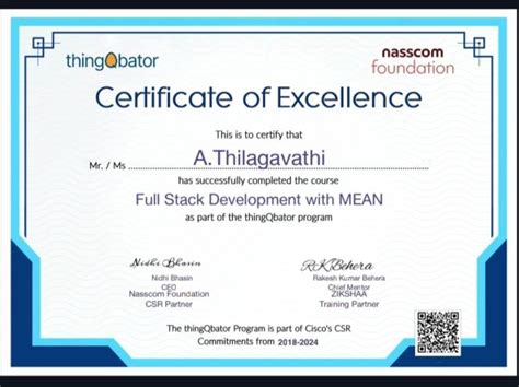 Thilagavathi A On Linkedin Fullstackdevelopment Meanstack