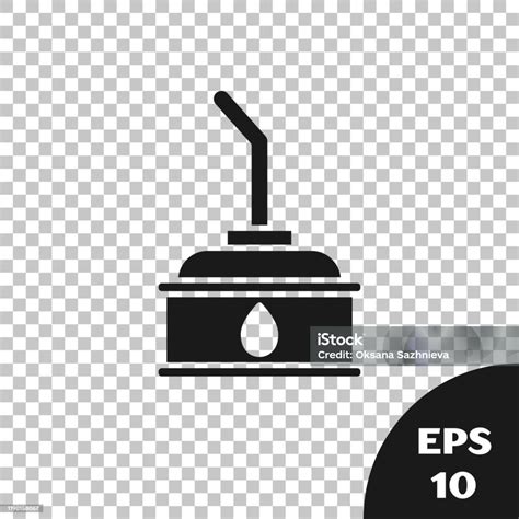 투명 한 배경에 격리 된 모터 기계 오일 아이콘에 대 한 블랙 캐니스터입니다 오일 갤런 오일 변경 서비스 및 수리 벡터 일러스트레이션 가솔린에 대한 스톡 벡터 아트 및 기타