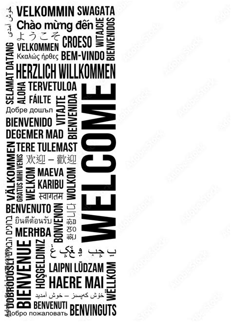 welcome banner left Stock Vector | Adobe Stock