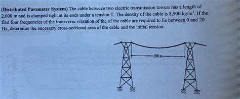 Solved Distributed Parameter System The Cable Between Two
