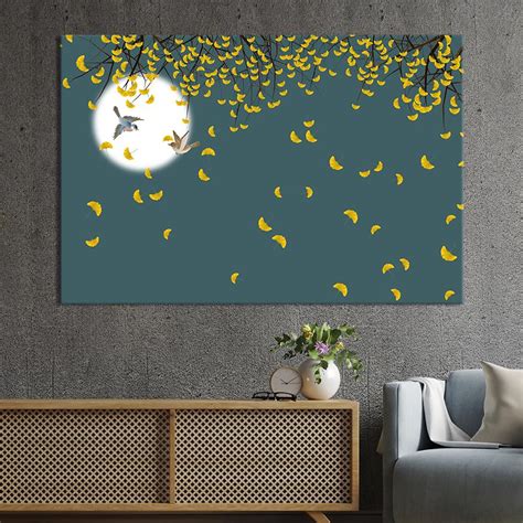 Настінний декор Пташки на тлі місяця 51x34 см 1929 1 • Краща ціна в Києві Україні • Купити в