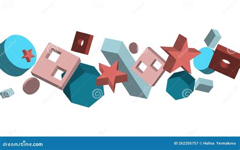 Volumetric Geometric Shapes Abstract Vector Background Cover Design For Magazine Book