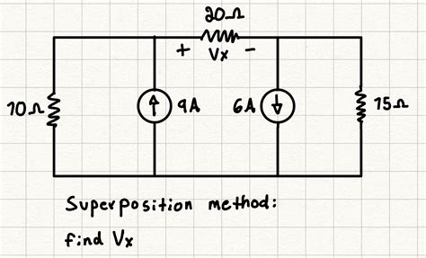 Solved Superposition Method Find Vx Chegg Com