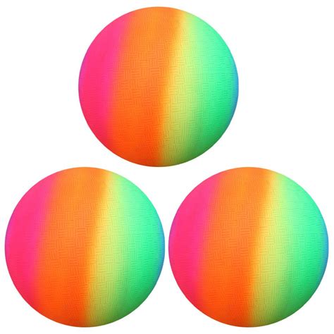 3pcs Nice Fun Soft Rainbow Sports Ball Rainbow Col Grandado