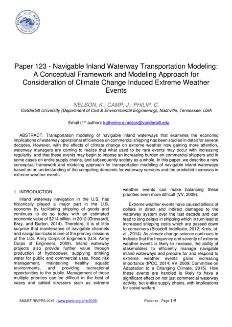 Pdf Paper 123 Navigable Inland Waterway Transportation Modeling A Conceptual Framework And