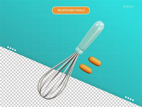 Premium Psd Whisk 3d Icon