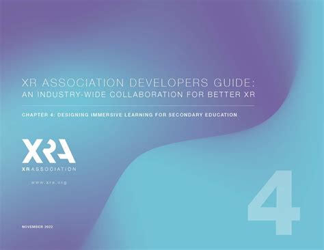 Xr Association Releases Fourth Chapter Of Developers Guide Focused On