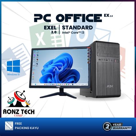 Jual Komputer Full Set Murah Intel Core I3 Ram 8GB SSD 120GB HDD 500GB LED 19 Cocok Buat Office