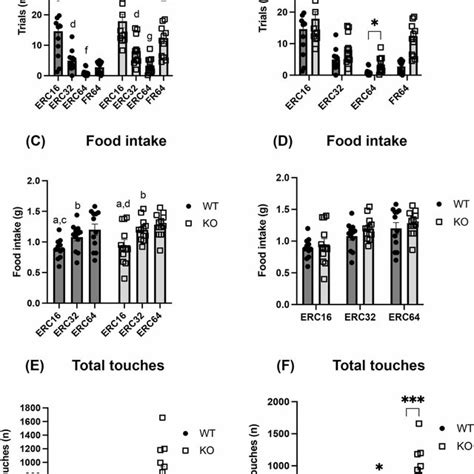 behavioural outputs of wt and α db ko mice on the pr16 task α db ko