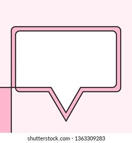 Speech Bubble Rectangular Made Continuous Line Stock Vector Royalty Free