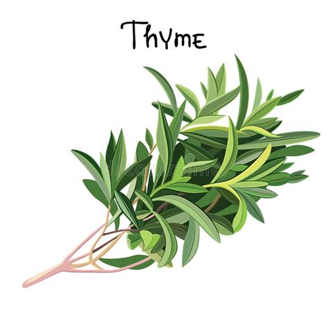 Fresh Thyme Stock Vector Illustration Of Inflorescence 49978536