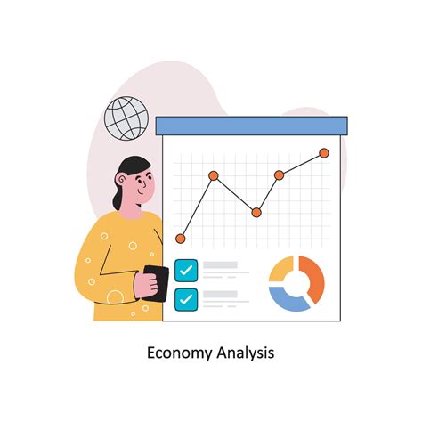 Economy Analysis Flat Style Design Vector Illustration Stock