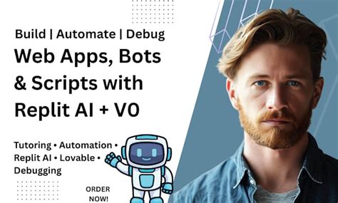 build web apps bots or scripts using replit v0 and lovable ai by john shear fiverr