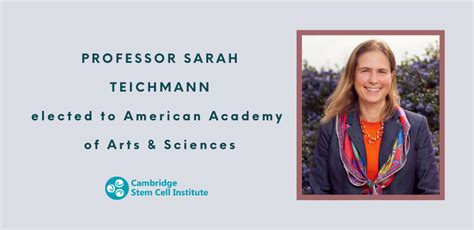 Professor Sarah Teichmann Announced As New Member Of The American