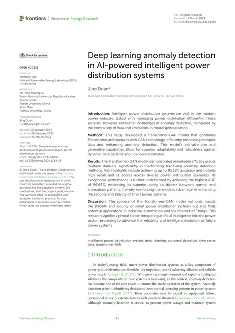 pdf deep learning anomaly detection in ai powered intelligent power