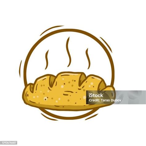 Logo Roti Set Roti Lambang Toko Roti Kerak Goreng Coklat Ilustrasi