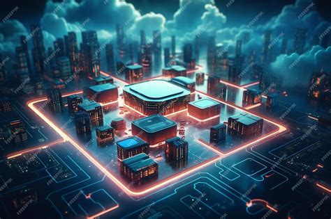 Premium Ai Image A Conceptual Illustration Representing Cloud Networking Cryptocurrency Ai