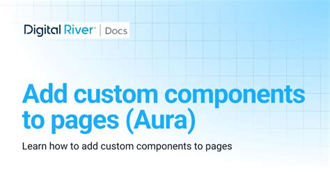 add custom components to pages aura salesforce lightning b2b