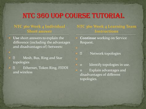 ppt ntc 360 uop courses uophelp powerpoint presentation free