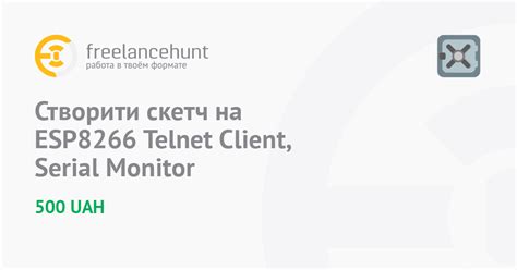 create a sketch on esp8266 telnet client serial monitor freelance