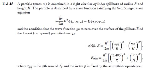 solved 11 1 15 a particle mass m is contained in a right