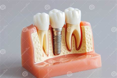 Healthy Tooth And Dental Implant A Visual Comparison Of Natural Vs Artificial Tooth Roots