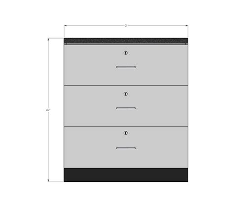 Three Drawer File Storage 3 DisplayMax Retail Fixtures