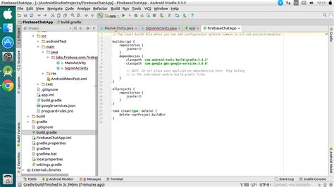 Android Cannot Resolve Auth In Firebase Chat Application Stack
