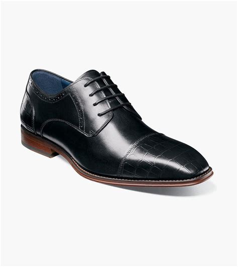 Stacy Adams Mens Leather Cap Toe Dress Shoes Black Os25626 001