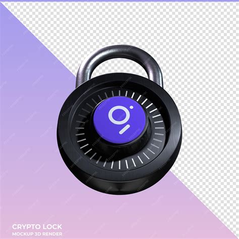 Premium Psd Crypto Lock The Graph Grt 3d Icon