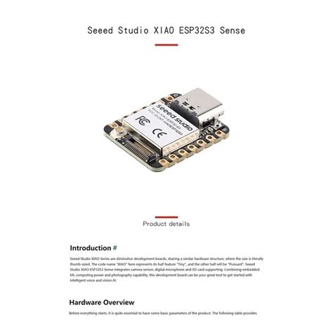 Xiao Esp32s3 Sense Seeeduino Esp32 S3 24g Malla Wifi Ble 50 8 Mb