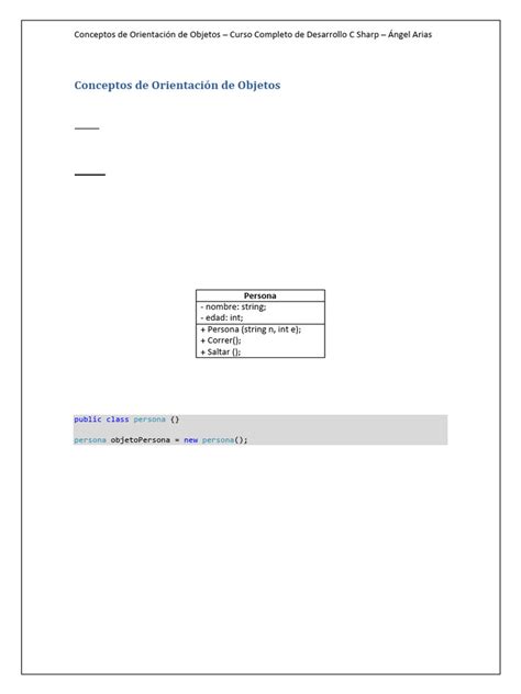 031 Conceptos De Orientaci N A Objetos Pdf Objeto Informática Programación Orientada A
