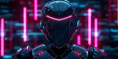 A Futuristic Robot Protecting Digital Data With A Glowing Security Shield Hig Concept