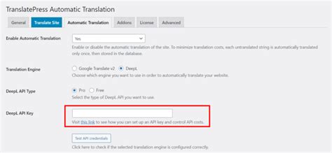 DeepL Automatic Translation TranslatePress