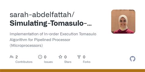 Github Sarah Abdelfattahsimulating Tomasulo Architecture Implementation Of In Order