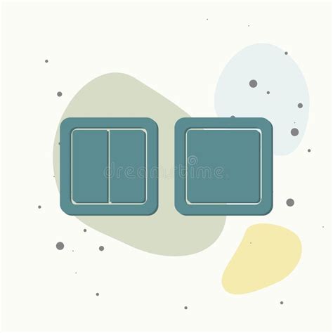 Electrical Set Switch Vector Icon Light Switch Icon On Multicolored