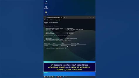 How To Configure Ip Address Using Cmd In Windows Os Ethica Youtube