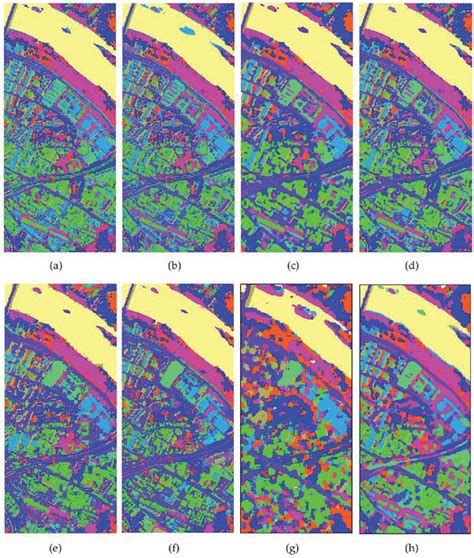 Classification Maps For The Center Of Pavia Image A Svm B Kelm