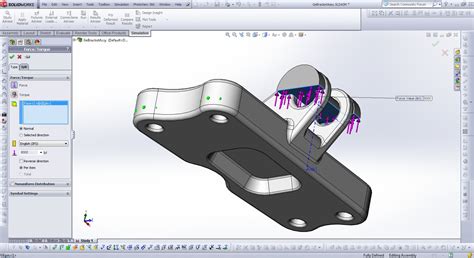 Tutorial How To Create A Static Stress Analysis Simulation In Solidworks Grabcad Tutorials