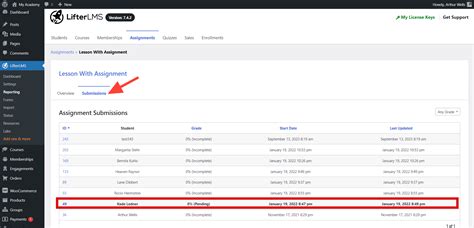 grading and reviewing lifterlms assignments lifterlms