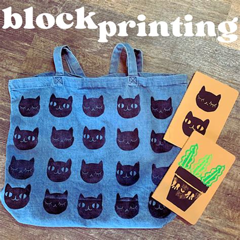 Thu 220 Block Printing Party Learning To Block Print Paper