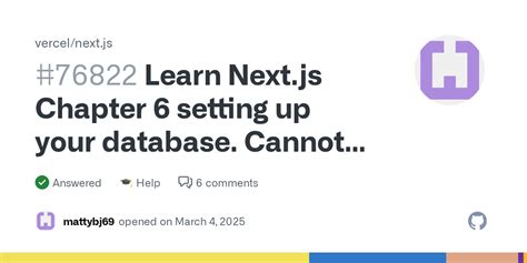 Learn Nextjs Chapter 6 Setting Up Your Database Cannot Find Module