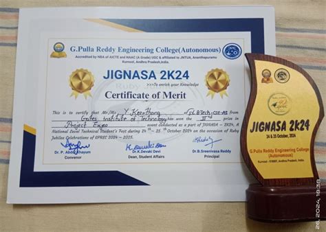 Yekkala Keerthana On Linkedin Achievement Technicalexpo Jignasa2k24 Projectexpo Gprec