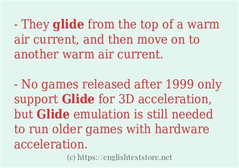 Glide Sentence Examples Englishteststore Blog